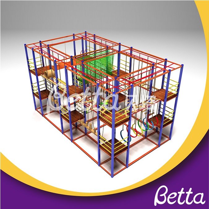 Bettaplay Kindergarten children play rope course with trampoline - Buy ...